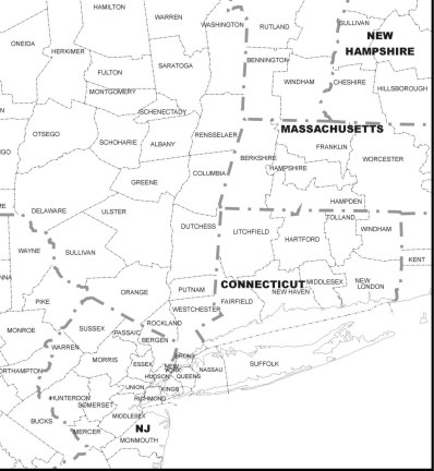 NEW YORK MAP COUNTY OUTLINE download to your computer